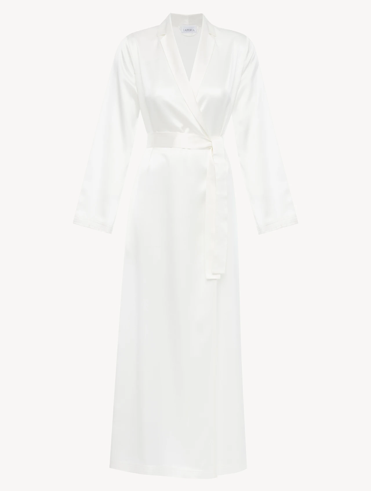 Luxury Silk Short Robe in White | La Perla