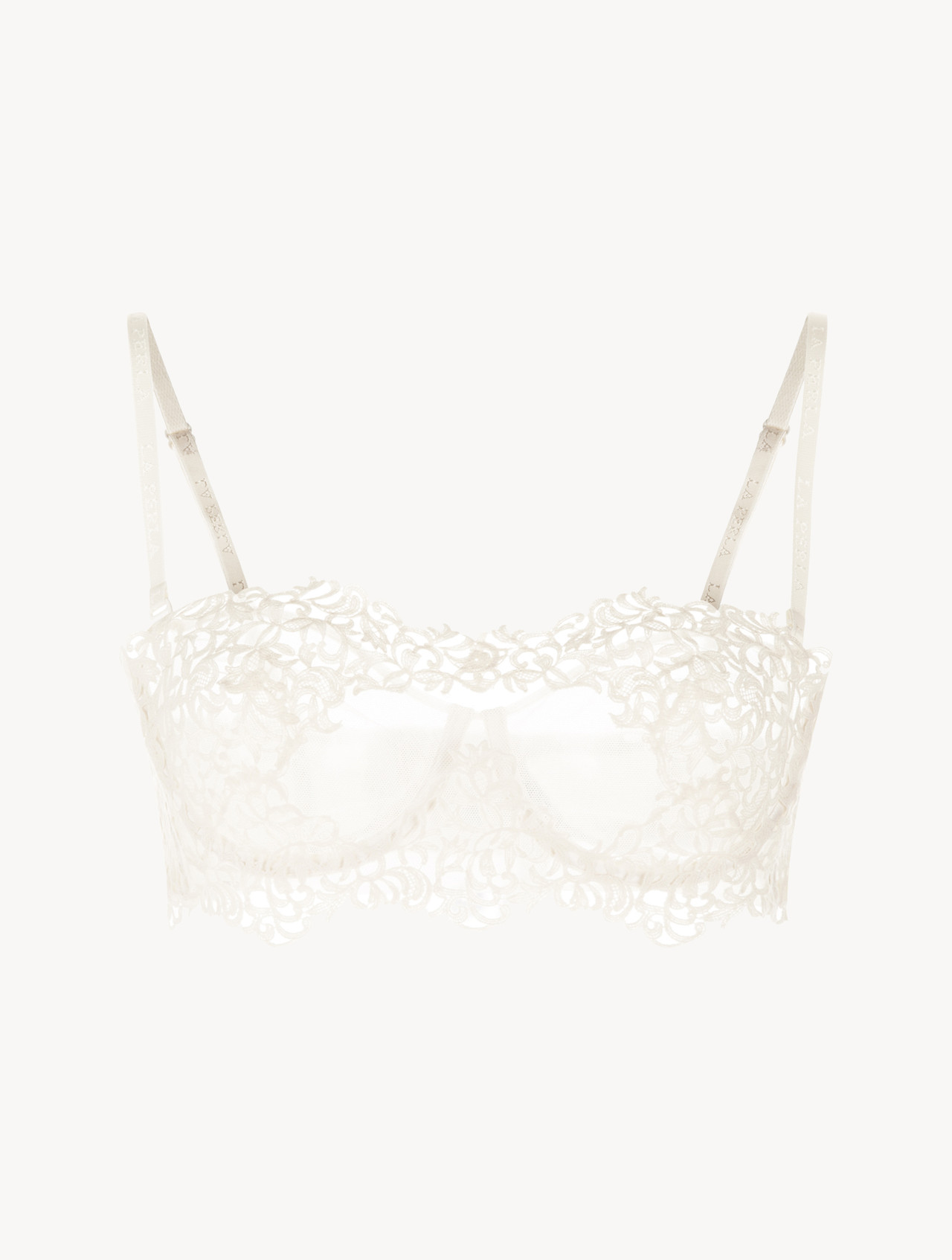 Luxury Lace Balconette Bra In White La Perla