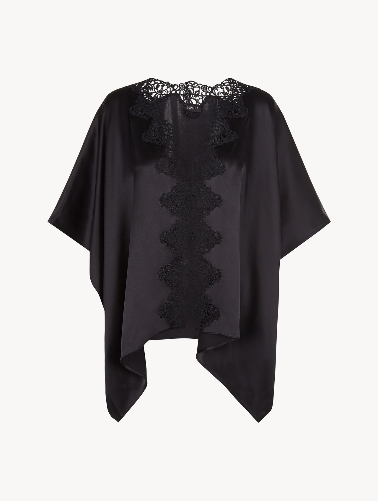 Luxury Silk Long Robe in White | La Perla