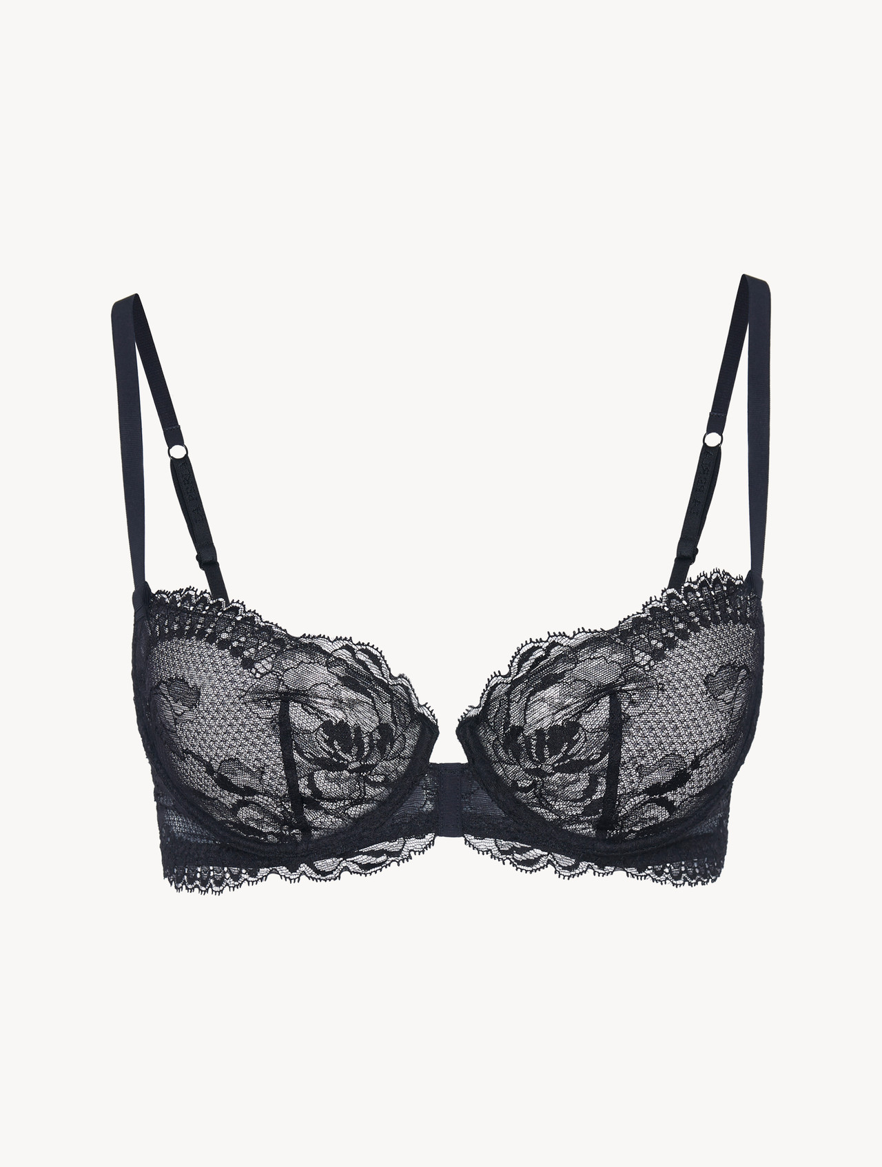 Luxury Lace Balconette Bra in Dark Blue | La Perla
