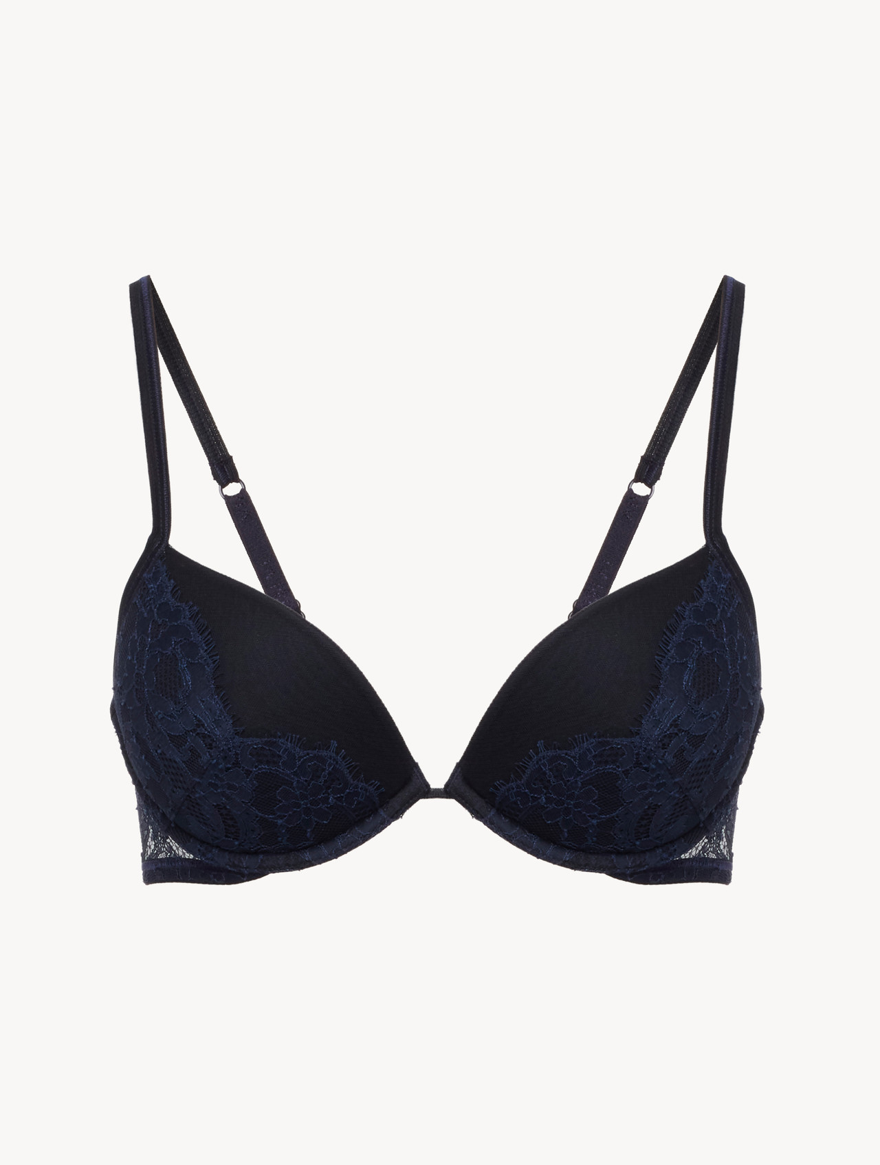 Luxury Stretch Leavers Lace Push-Up Bra in Black | La Perla