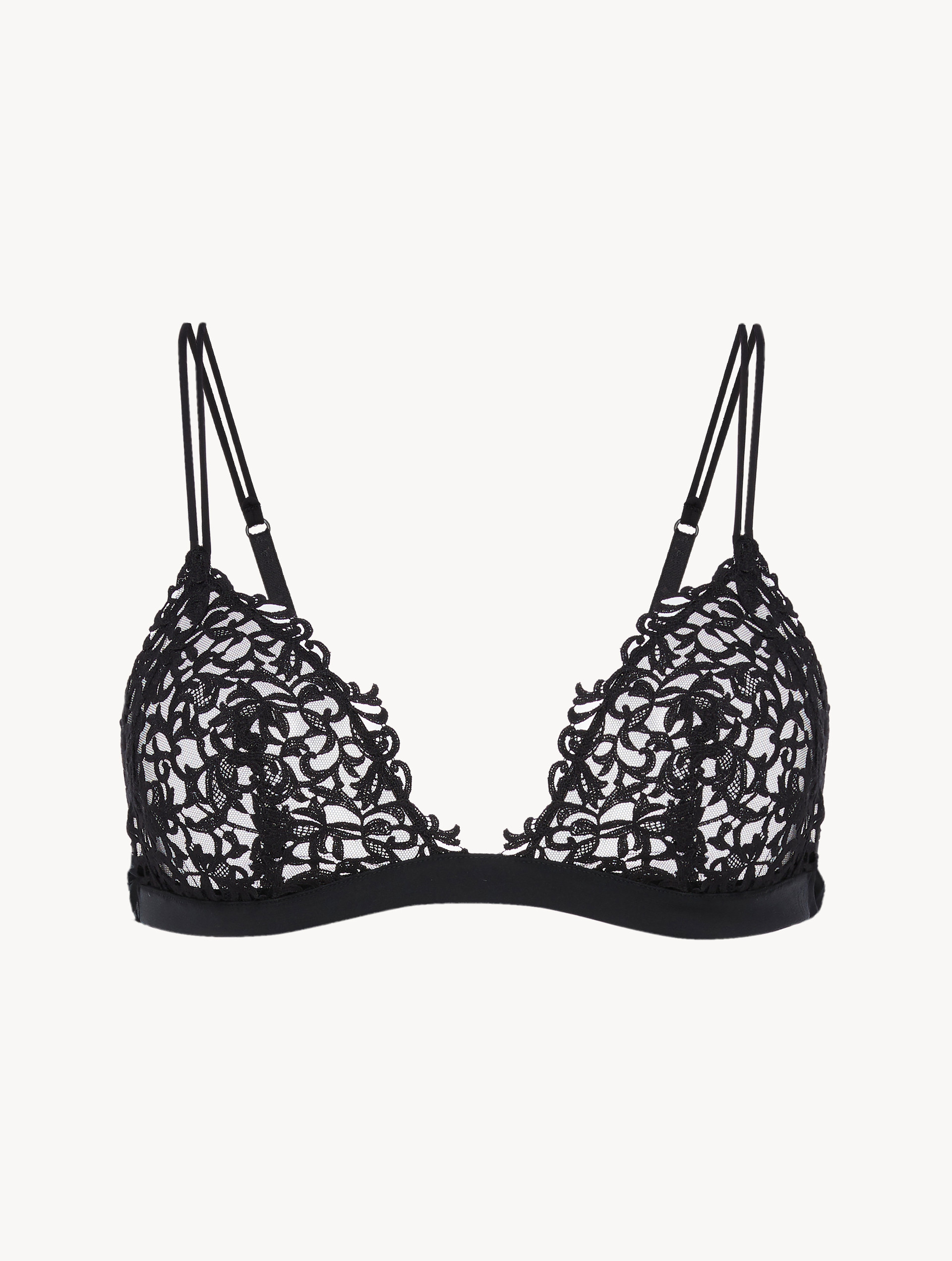 Luxury Silk Triangle Bra in Powder Pink with Frastaglio | La Perla