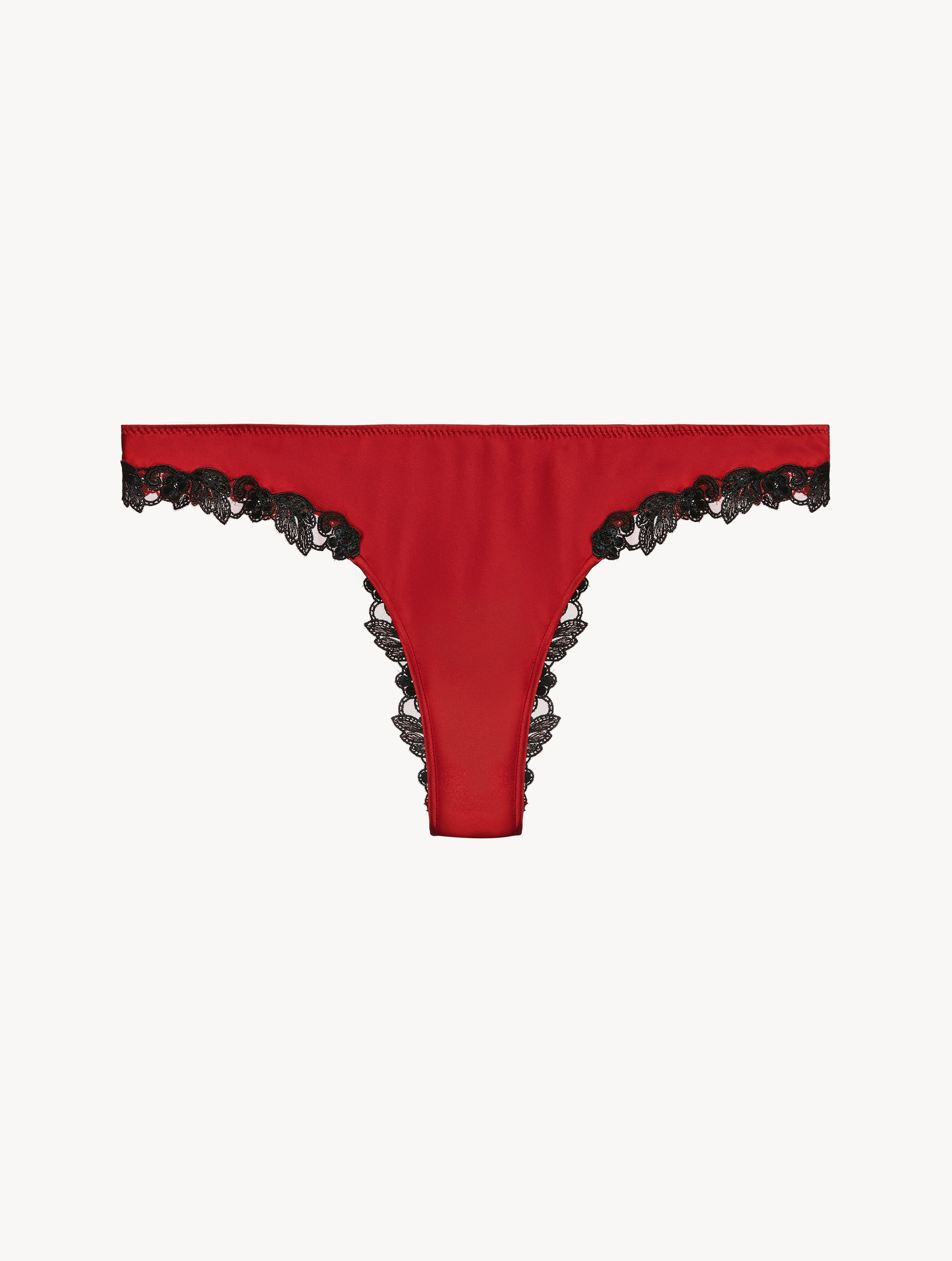Red lace thong - La Perla - US
