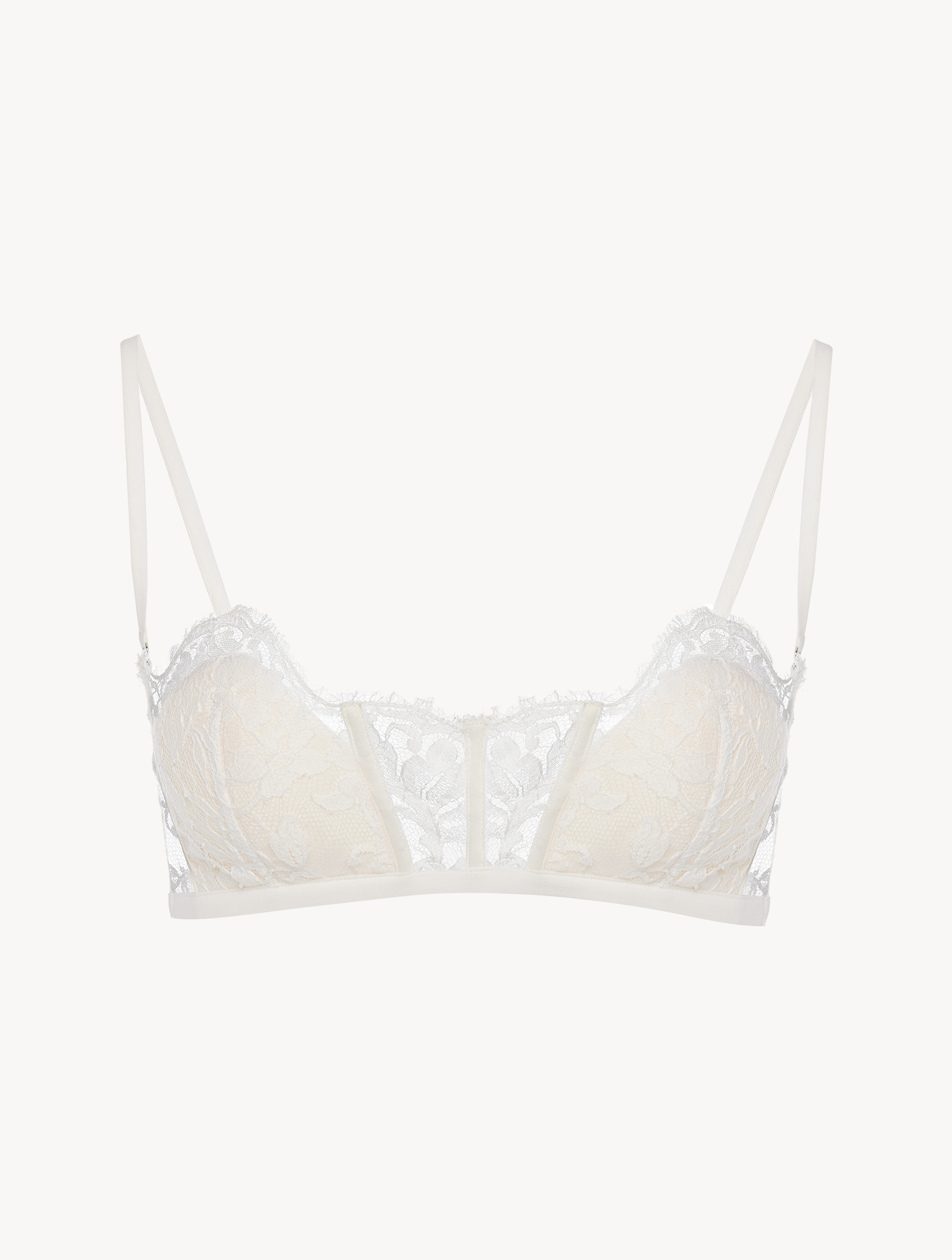 White lace balconette bra - La Perla - US