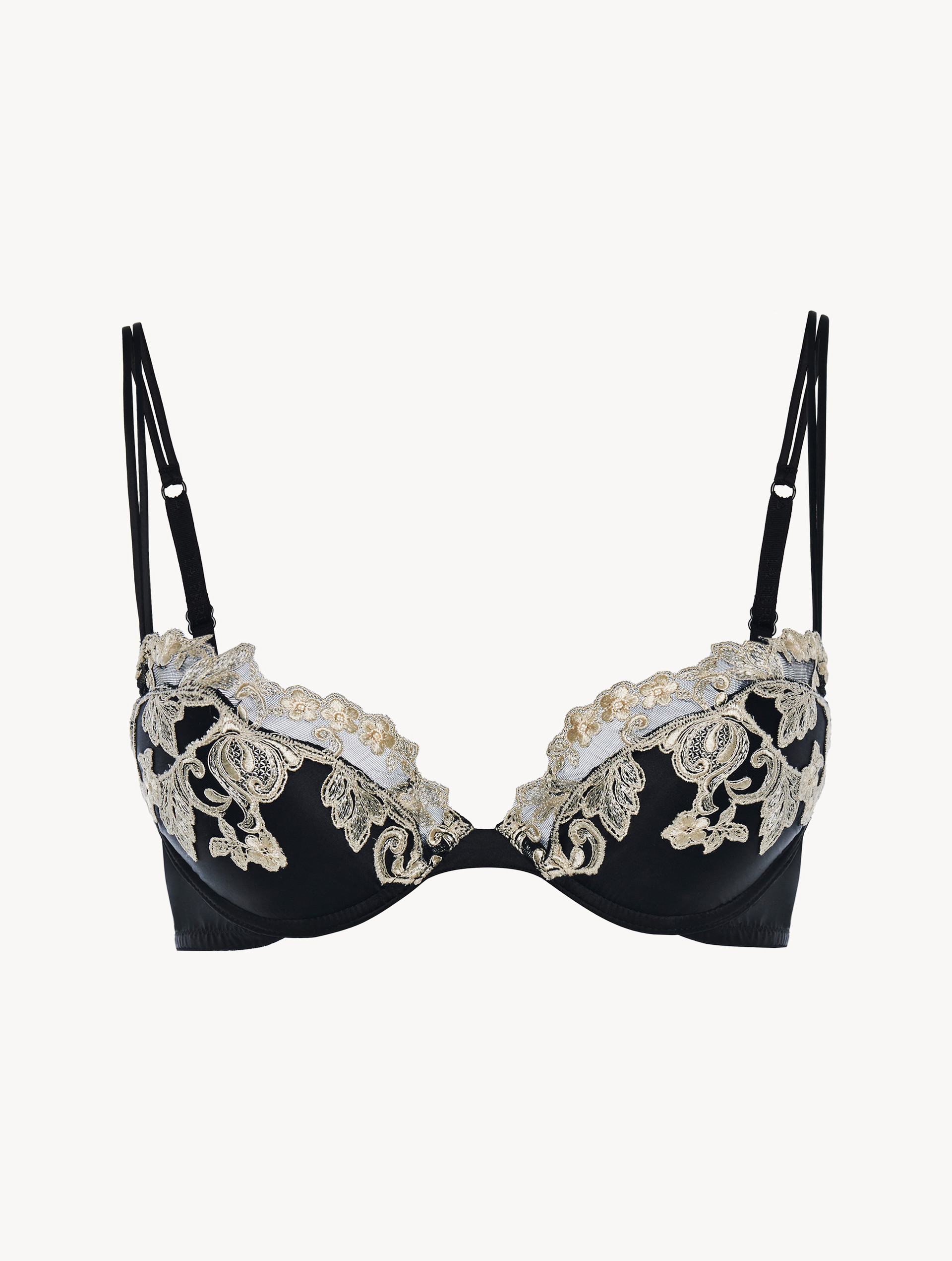 Black push-up bra with macramé - La Perla - US