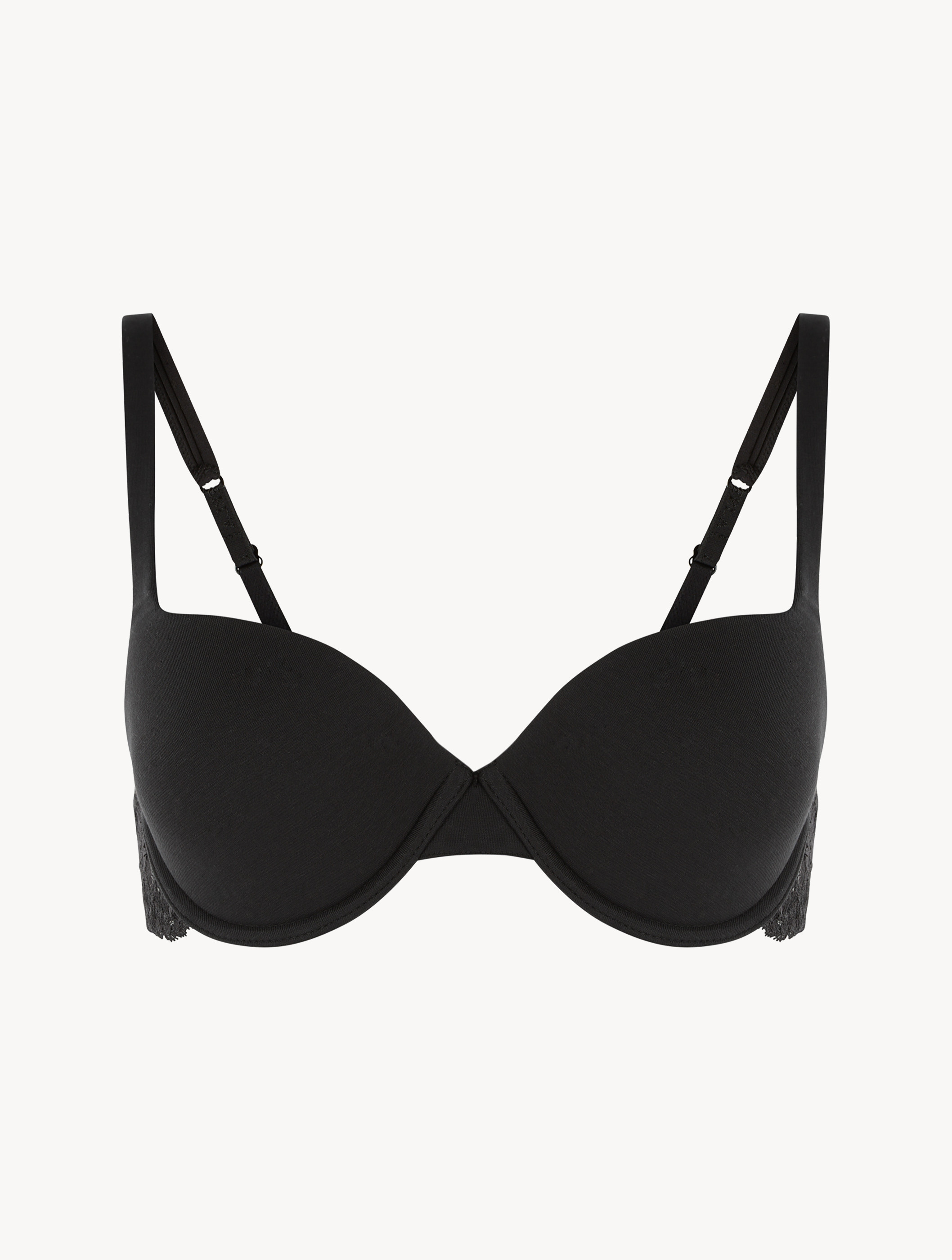 Luxury Cotton and Lace Underwired Bra in Black | La Perla