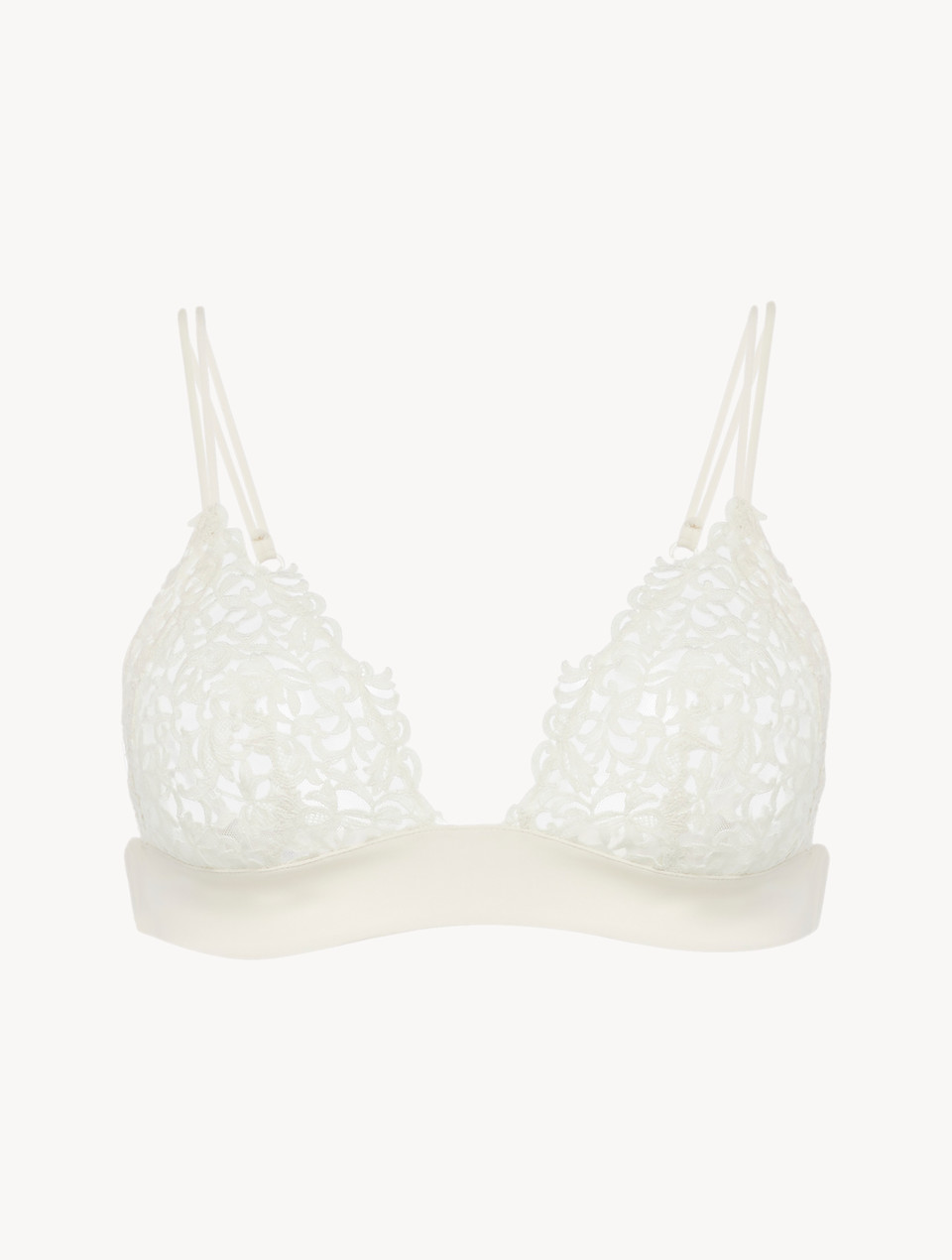 Luxury Silk Triangle Bra in Powder Pink with Frastaglio | La Perla