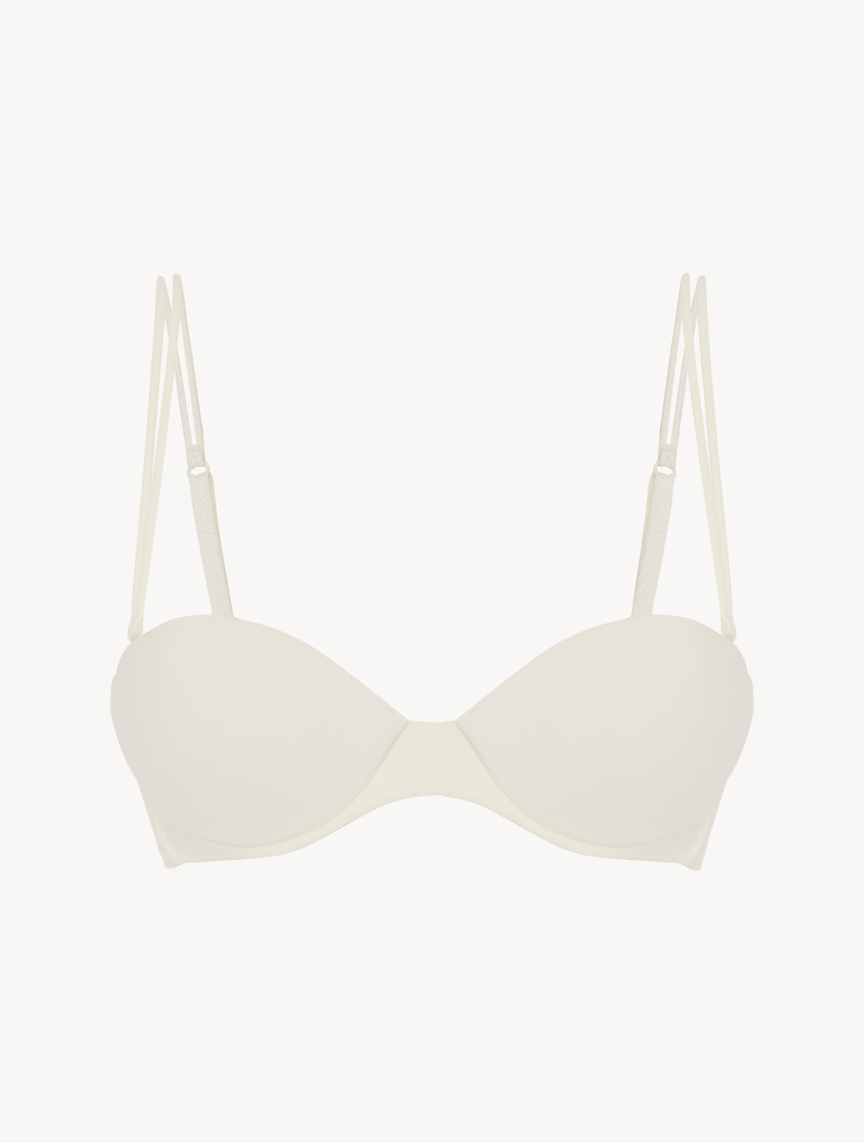 Luxury Lace Bandeau Bra in White | La Perla