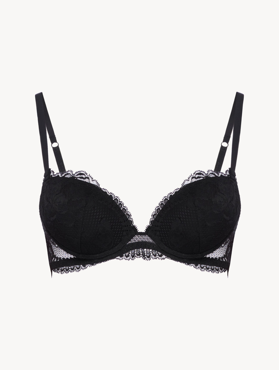 Lace balconette bra in black - La Perla - US