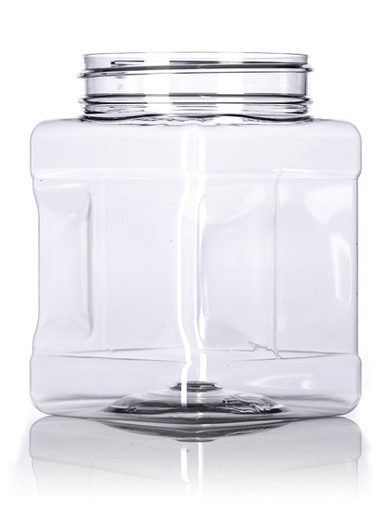 32-Ounce Square Plastic Jars (4-Pack) with black lids - Sommerfeld Tools