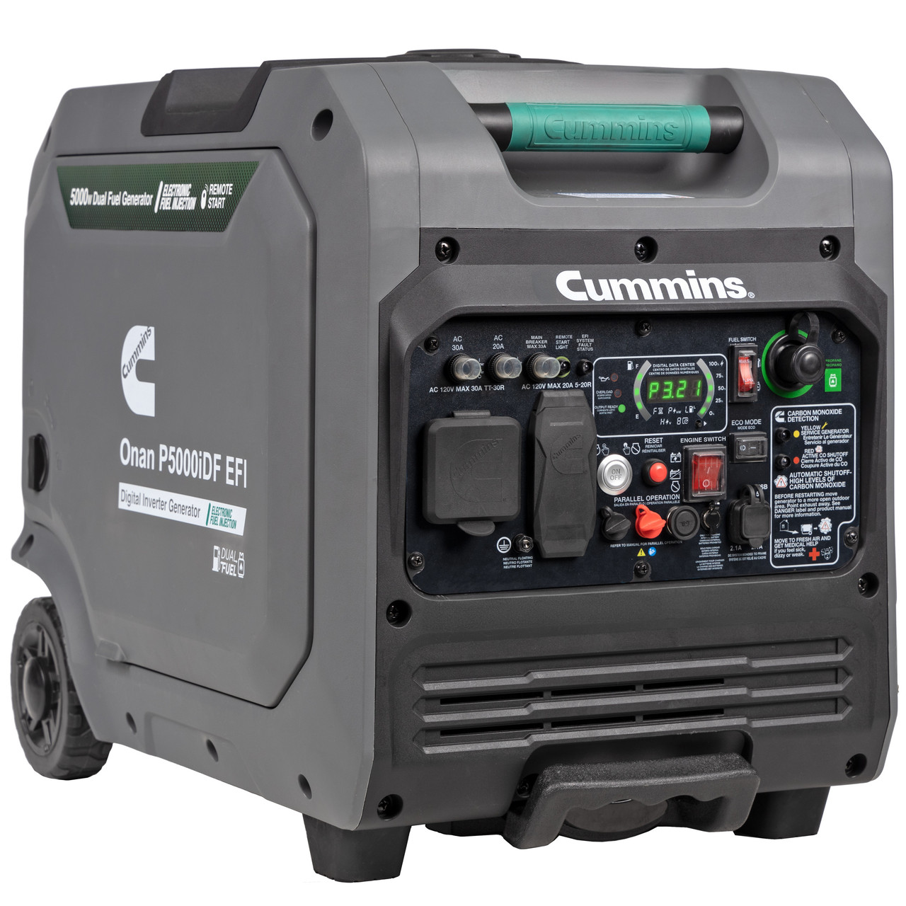 Cummins Onan P5000df | 5000W EFI Dual Fuel Inverter Generator | Free ...