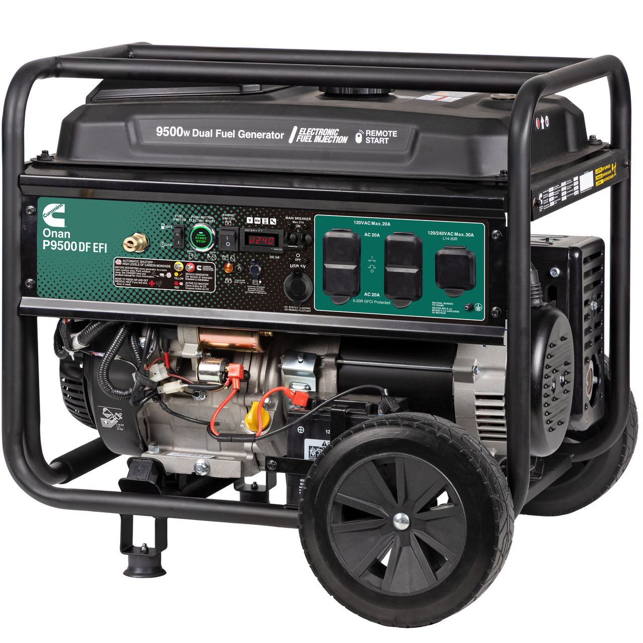 Cummins Onan P9500df | 7500W EFI Dual Fuel Electric Start Portable ...