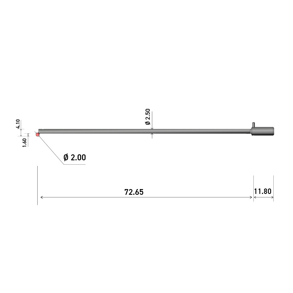 152.35mm 2.0mm DIA BALL TALYMIN 5 STYLUS - AMETEK - India