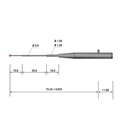 100mm 0.8mm Talymin 5 Stylus - AMETEK - India