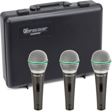 Samson Q6 Dynamic Microphone (3-pack) - Guitars Plus
