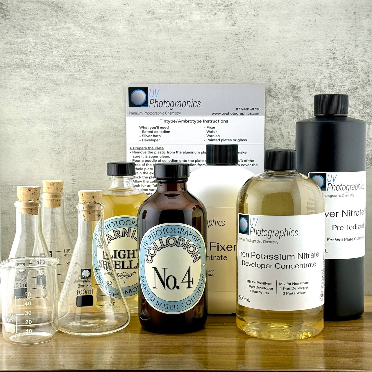 Wet Plate Collodion Starter Kit for Making Tintypes, Ambrotypes & Glass ...