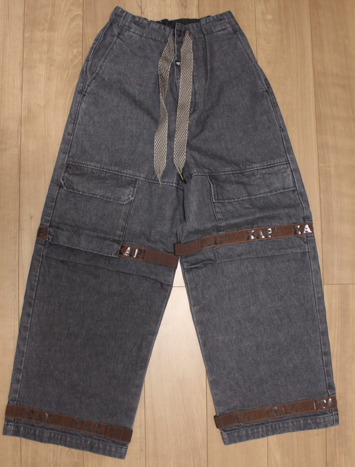 KAPITAL 14Oz Black x Kinari Denim Nouvelle Shuttle Pants K2309LP058 - Fashionship