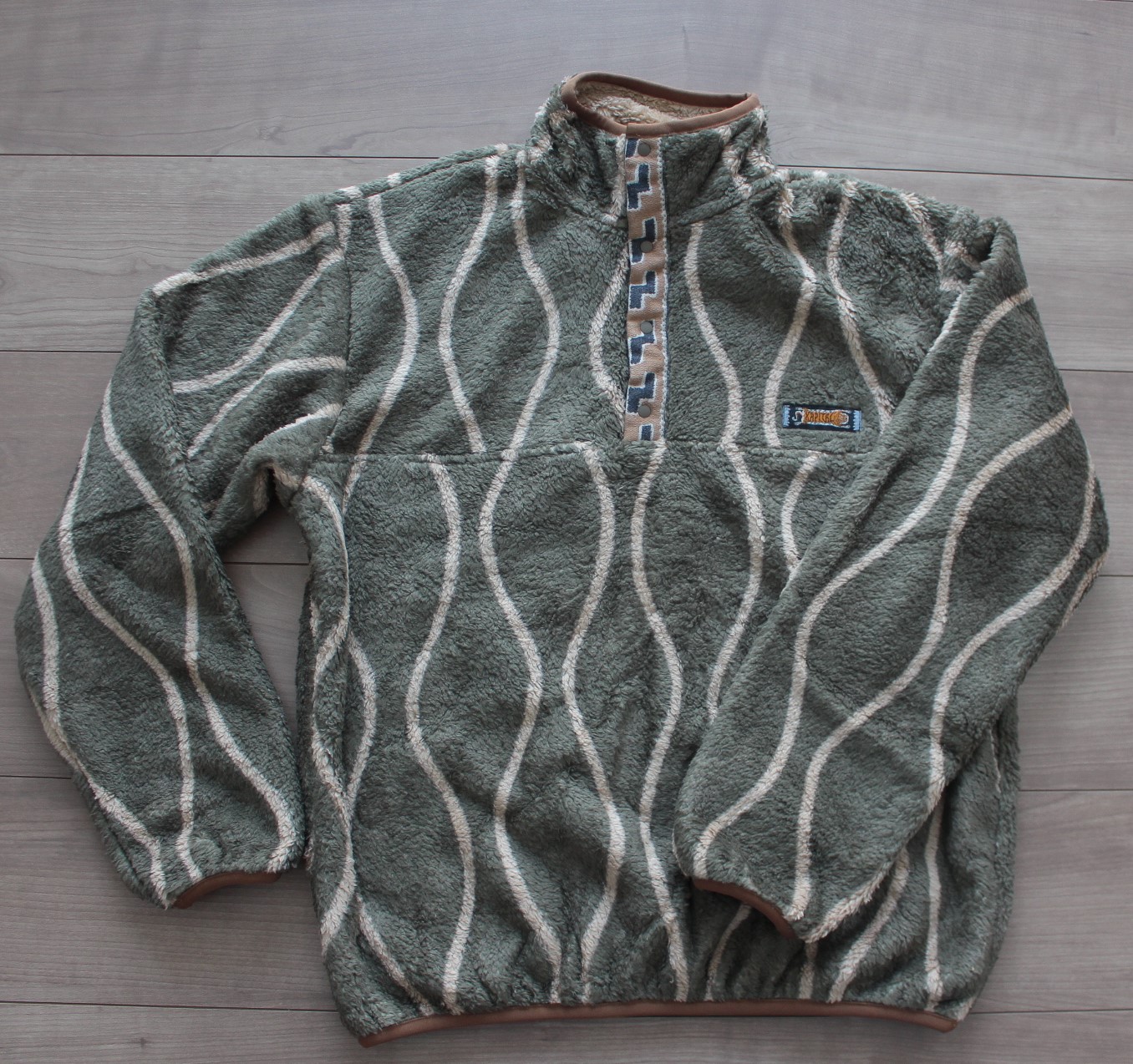 KAPITAL Sick Striped Fleece Snap T K2110LC109 - Fashionship