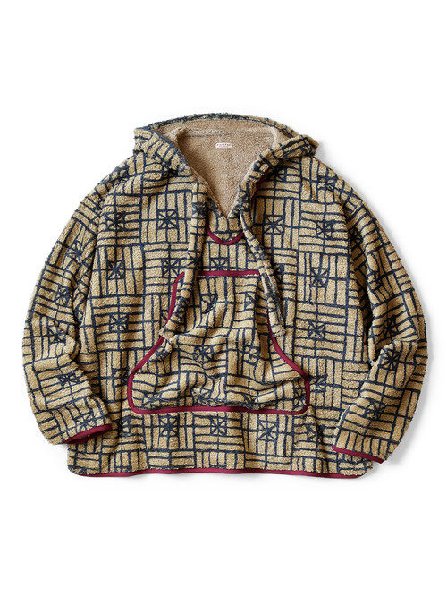 KAPITAL Sweat Shirt Forked Domino Fleece Baja Hoodie