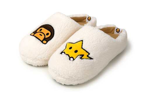BAPE BABY MILO STORE BABY MILO FUR SLIPPERS