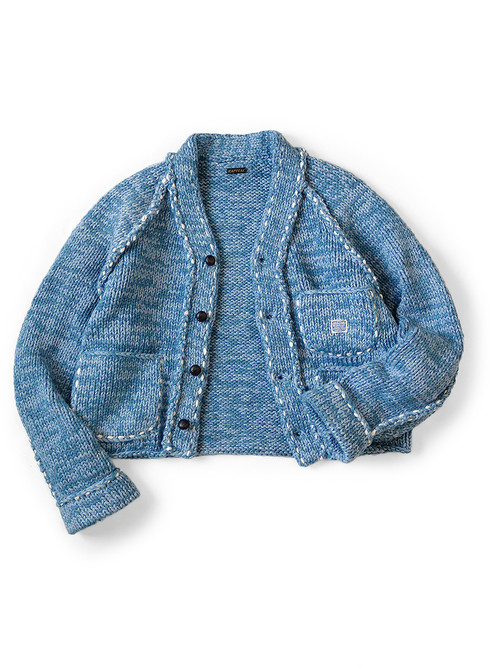 KAPITAL Knit Sweater Hand Knit Cowichan Railroad JKT
