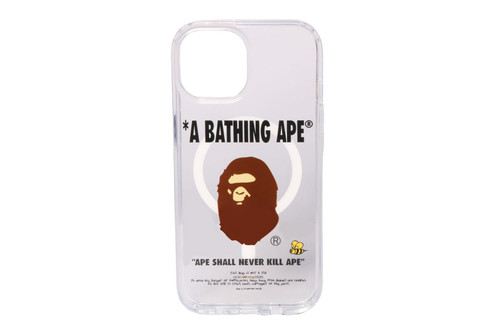 BAPE GOODS A BATHING APE IPHONE 15 CLEAR CASE