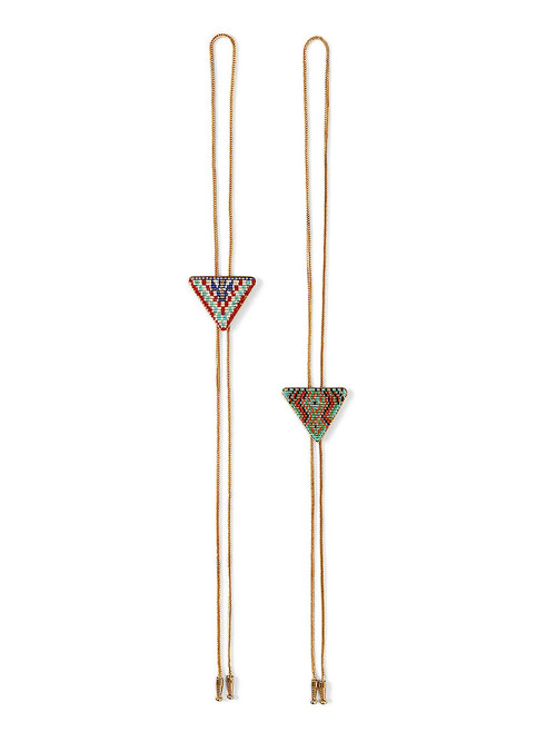 KAPITAL Others Beaded Loop Tie (Gold Chain)