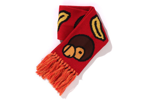 BAPE BABY MILO STORE BANANA MILO WOOL MIX KNIT SCARF