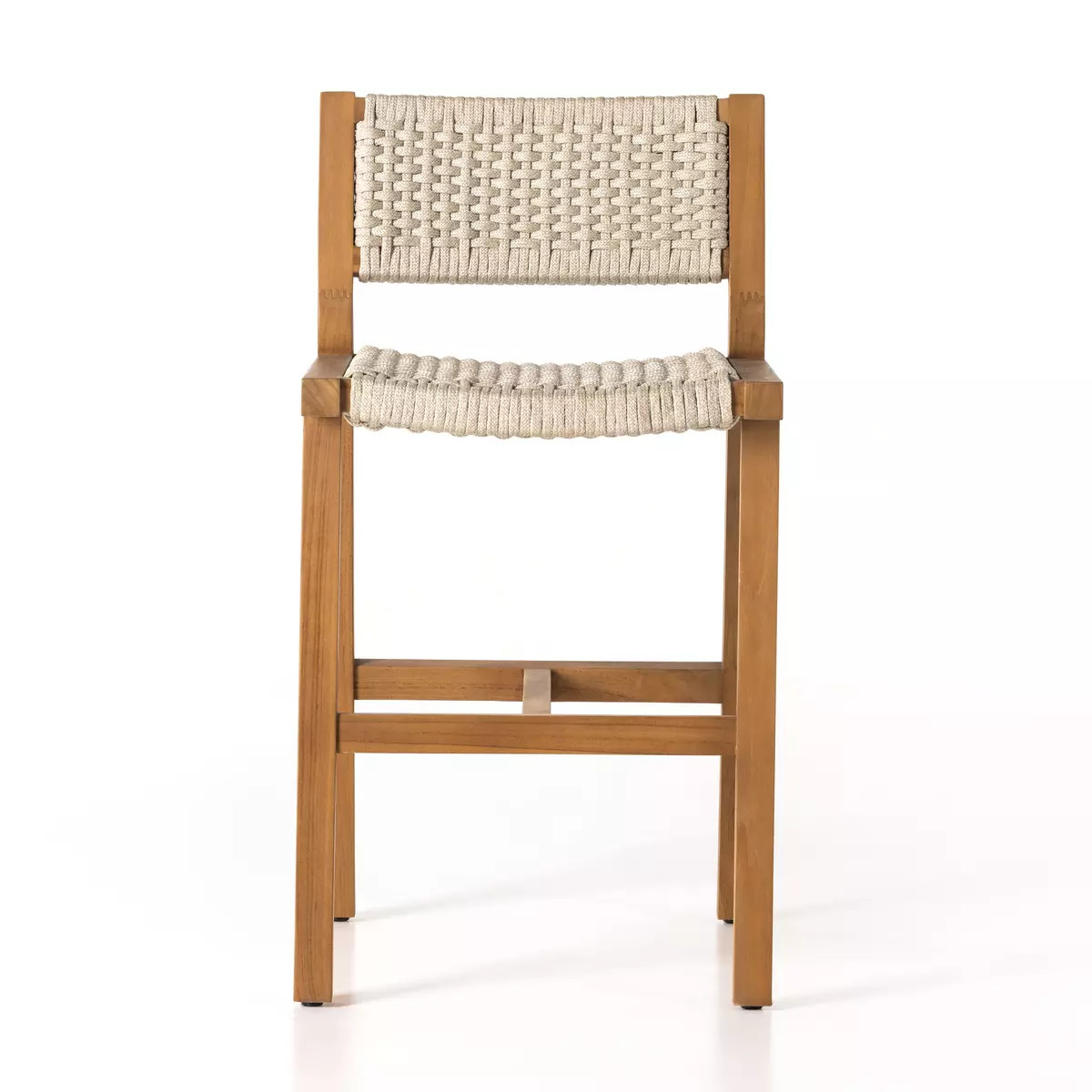 Four Hands Teak Stool - Aged Natural Teak