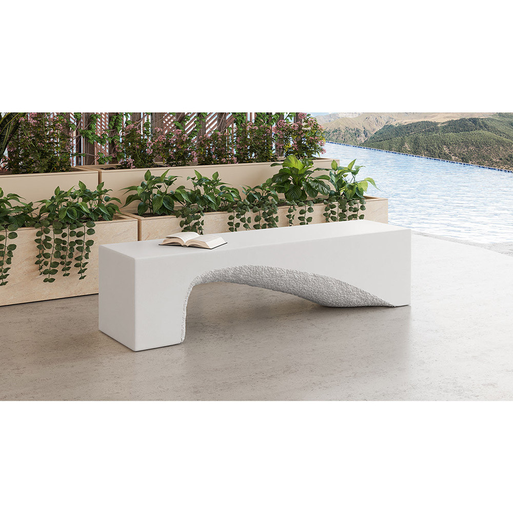 Sunpan Capsule Bench - White