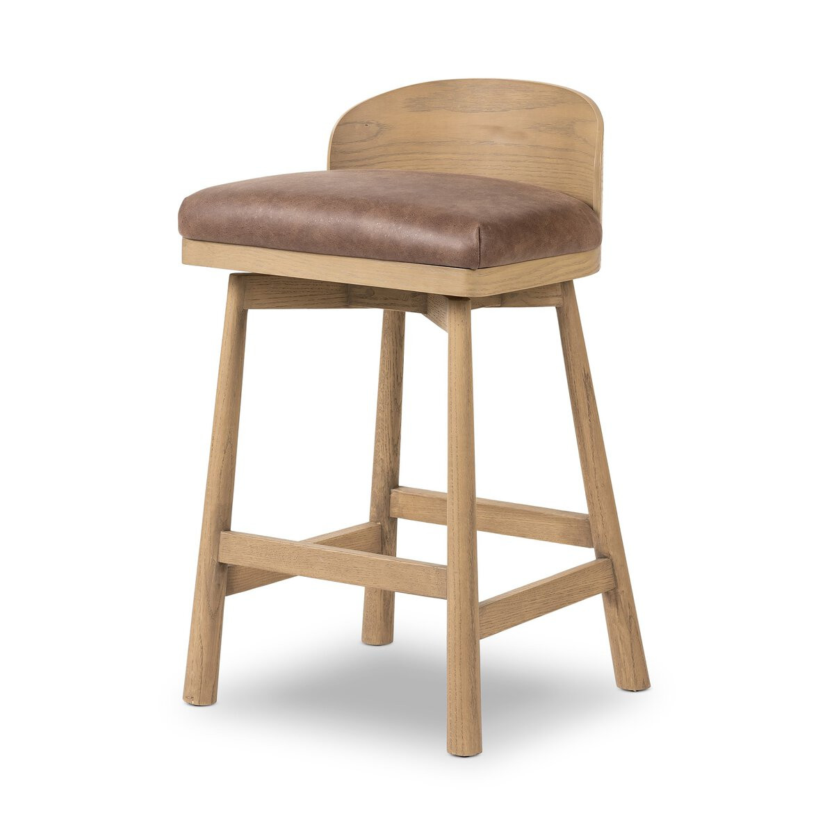 Four Hands Cloris Swivel Bar Stool - Palermo Cigar