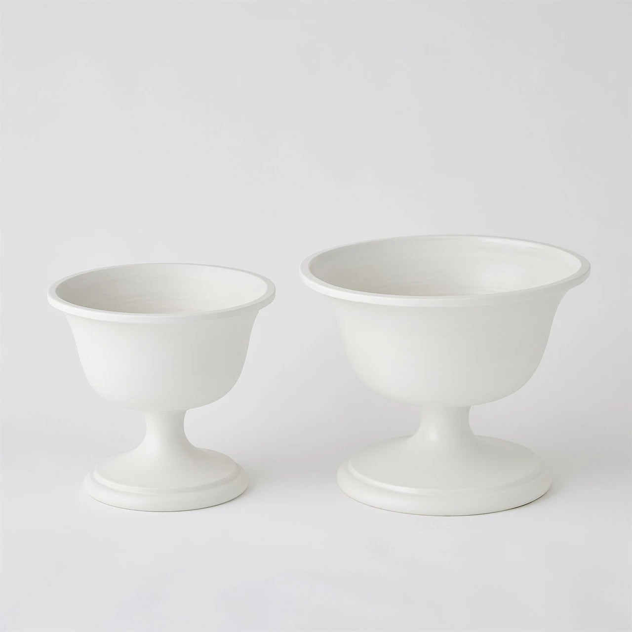 Global Views Villa Chalice Compote - Matte White - Lg