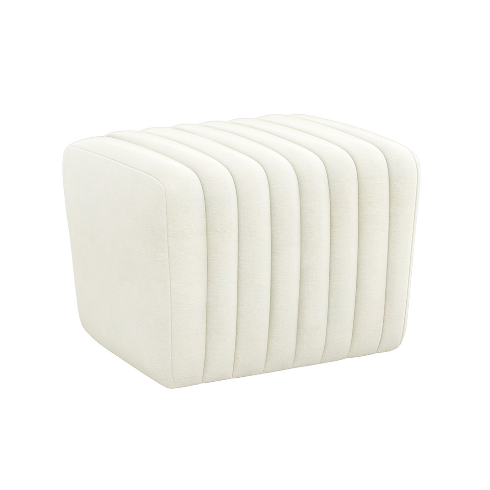 Interlude Home Channel Ottoman - Pure
