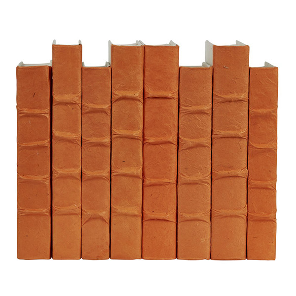 E Lawrence Orange Parchment Bound Books