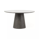 Four Hands Magnolia Round Dining Table - 60" - Dark Oak