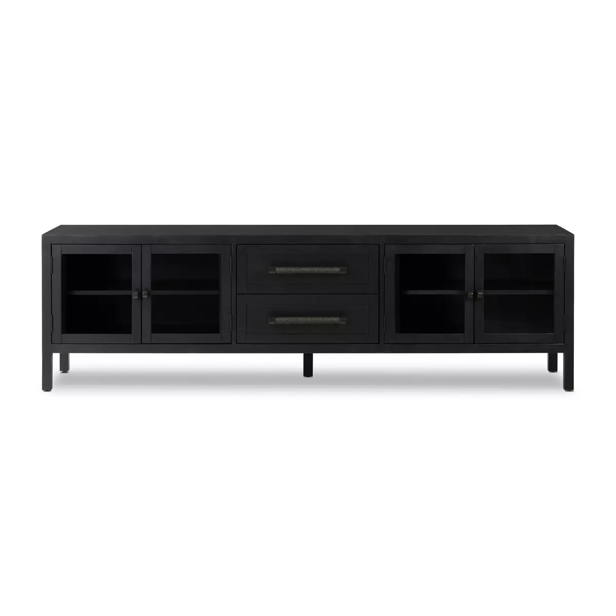 Four Hands Fisher Media Console - Smoked Black Veneer