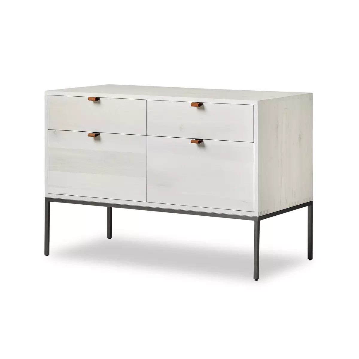 Four Hands Trey Modular Filing Cabinet - Natural Iron - Black Wash ...