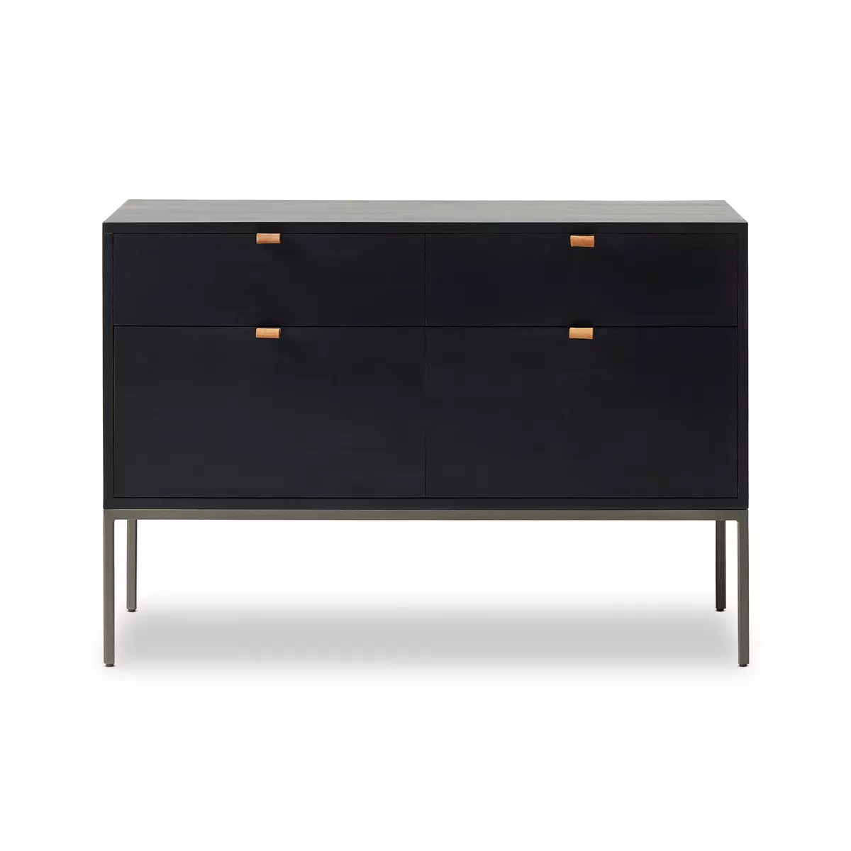Four Hands Trey Modular Filing Cabinet - Natural Iron - Black Wash ...