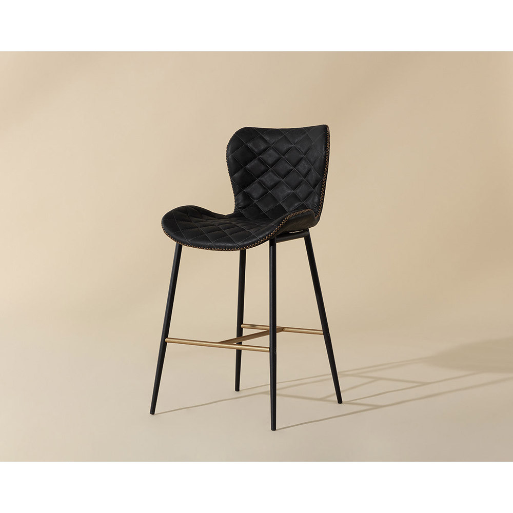 Sunpan Cal Counter Stool - Antique Black - Set Of 2