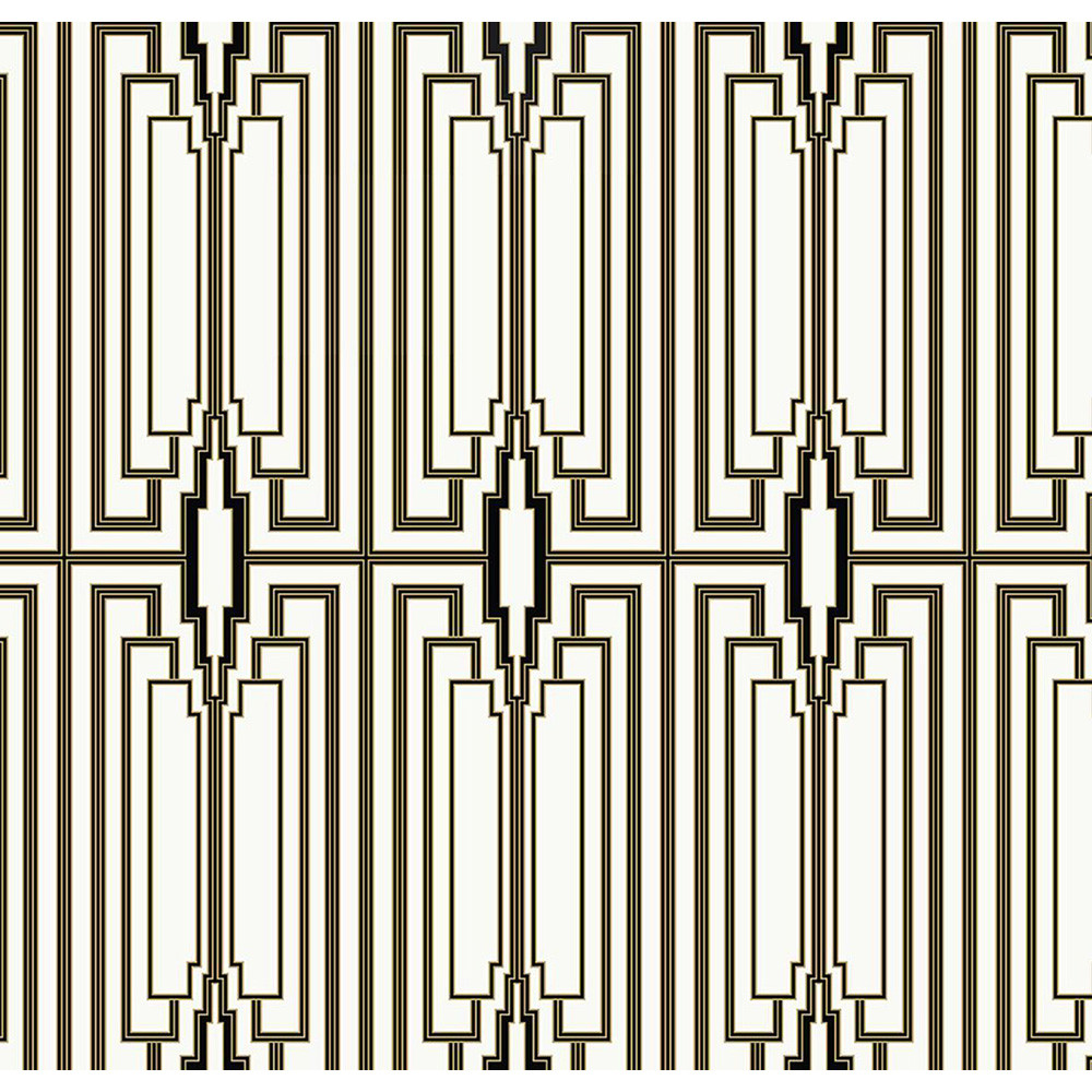 NextWall Deco Geometric Arches - Ebony & Metallic Gold