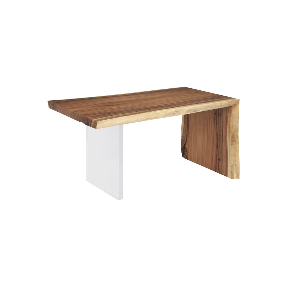 Phillips Collection Waterfall Desk - Gray Stone - Acrylic Leg