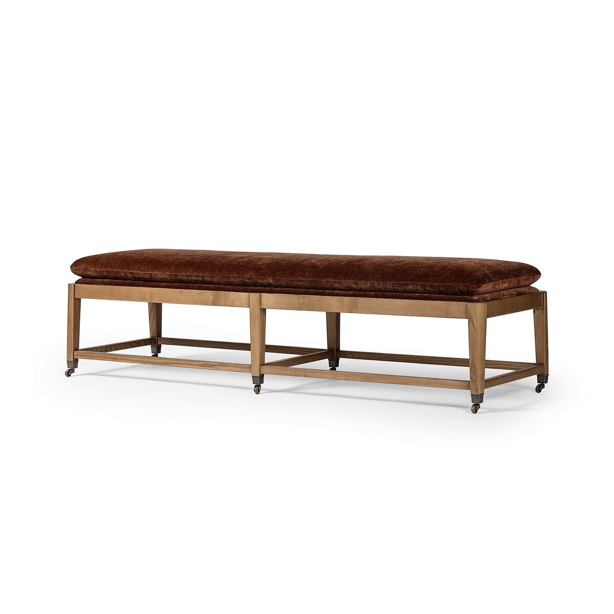 Amber Lewis x Four Hands Demi Accent Bench - Beige Shearling