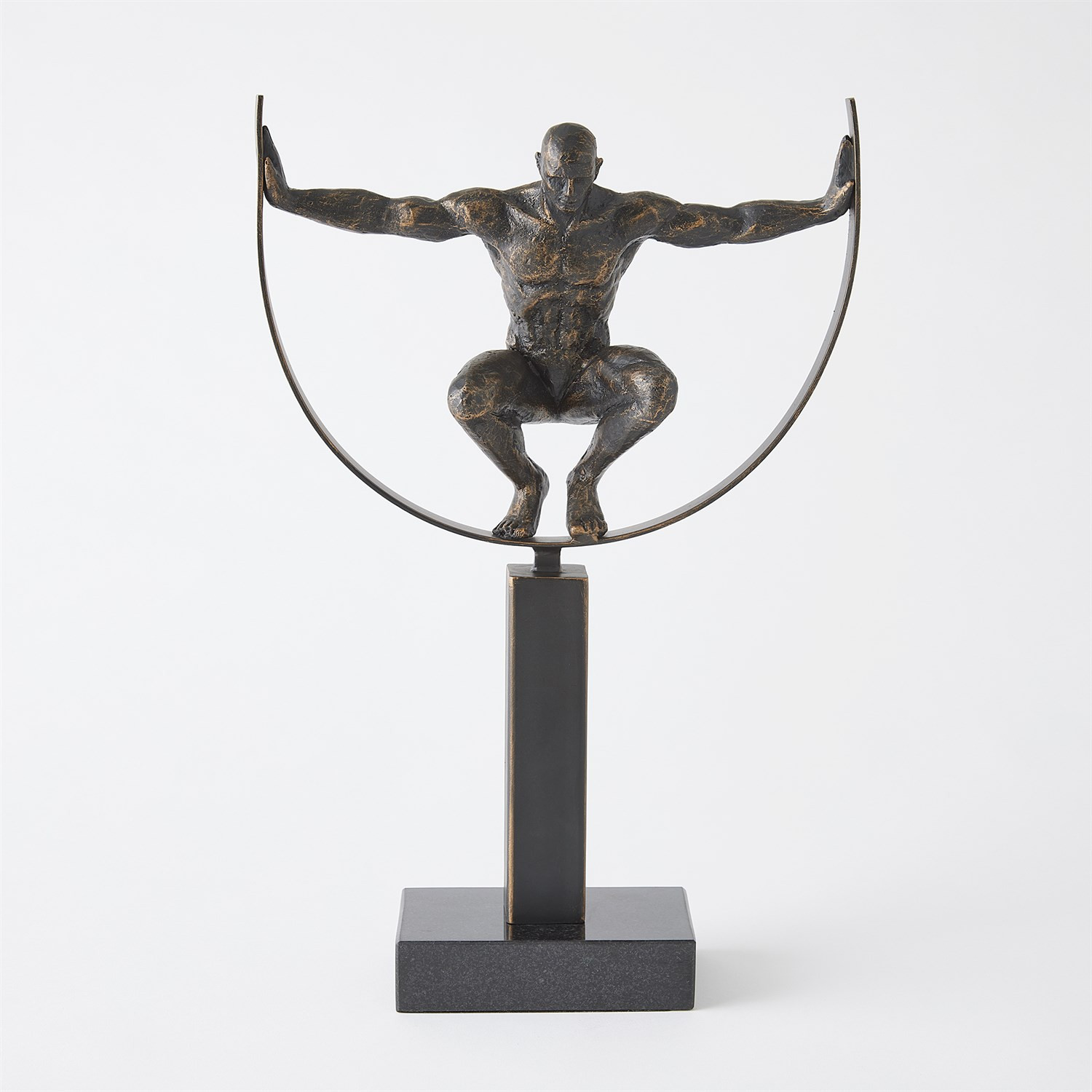 Global Views Sitting Loop Sculpture - Bronze