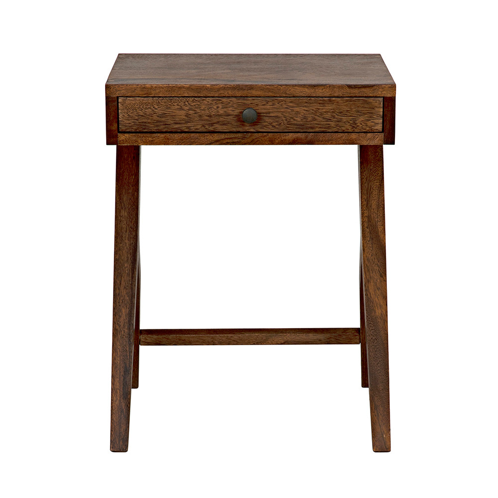 Noir Ariana Side Table - Dark Walnut