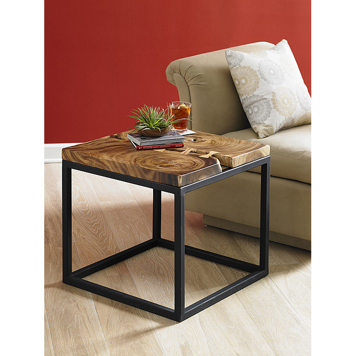 Phillips Collection Peek a Boo Side Table, Chamcha Wood, Natural