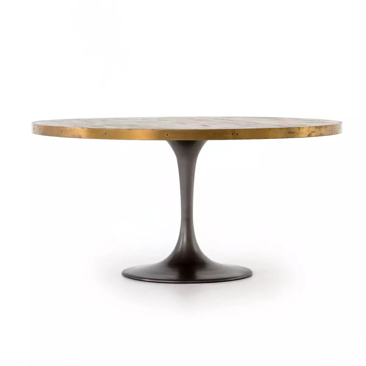 Four Hands Magnolia Round Dining Table - 60" - Dark Oak
