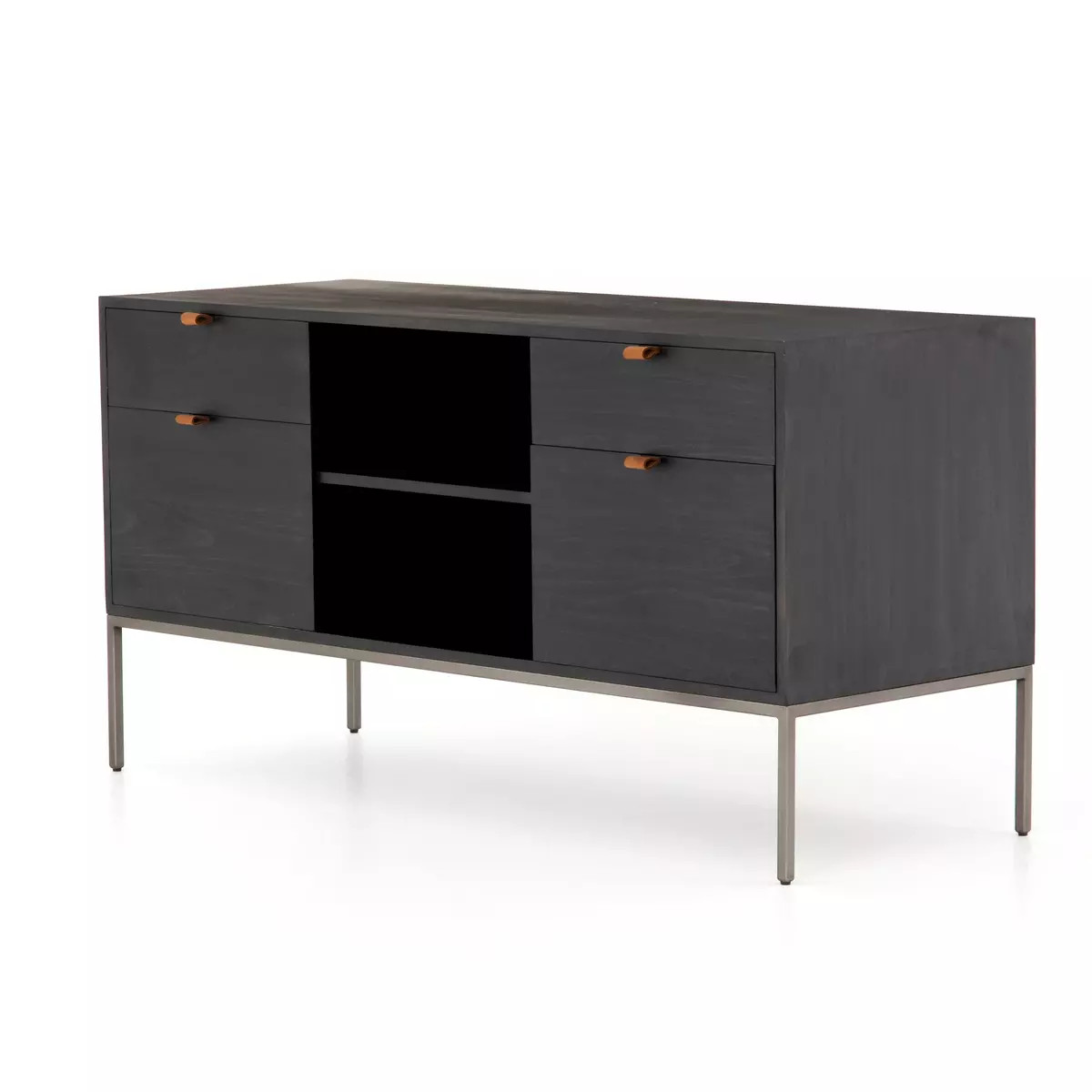Four Hands Trey Modular Filing Cabinet - Natural Iron - Black Wash ...