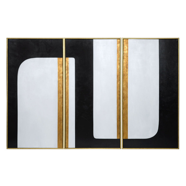 Sunpan Fractured Fix - 40" X 60" - Gold Floater Frame