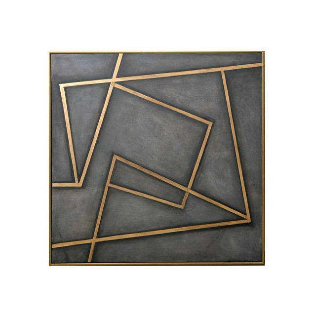 Sunpan Fractured Fix - 40" X 60" - Gold Floater Frame