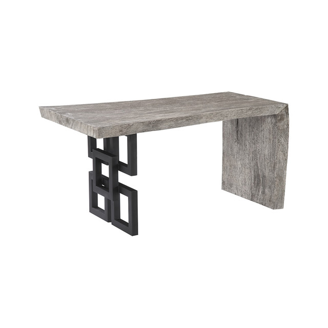 Phillips Collection Waterfall Desk - Gray Stone - Acrylic Leg